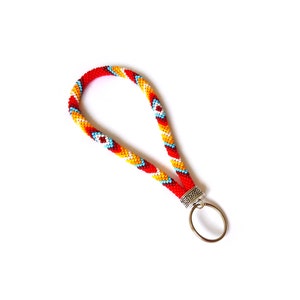 Red Native American Indian Inspired Wristlet Keychain, Gifts for Her ...