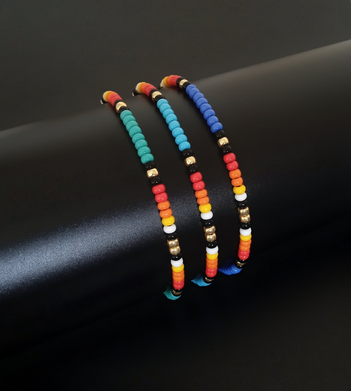 Native American Indian Beaded Bracelet Gift for Him B4 - Etsy