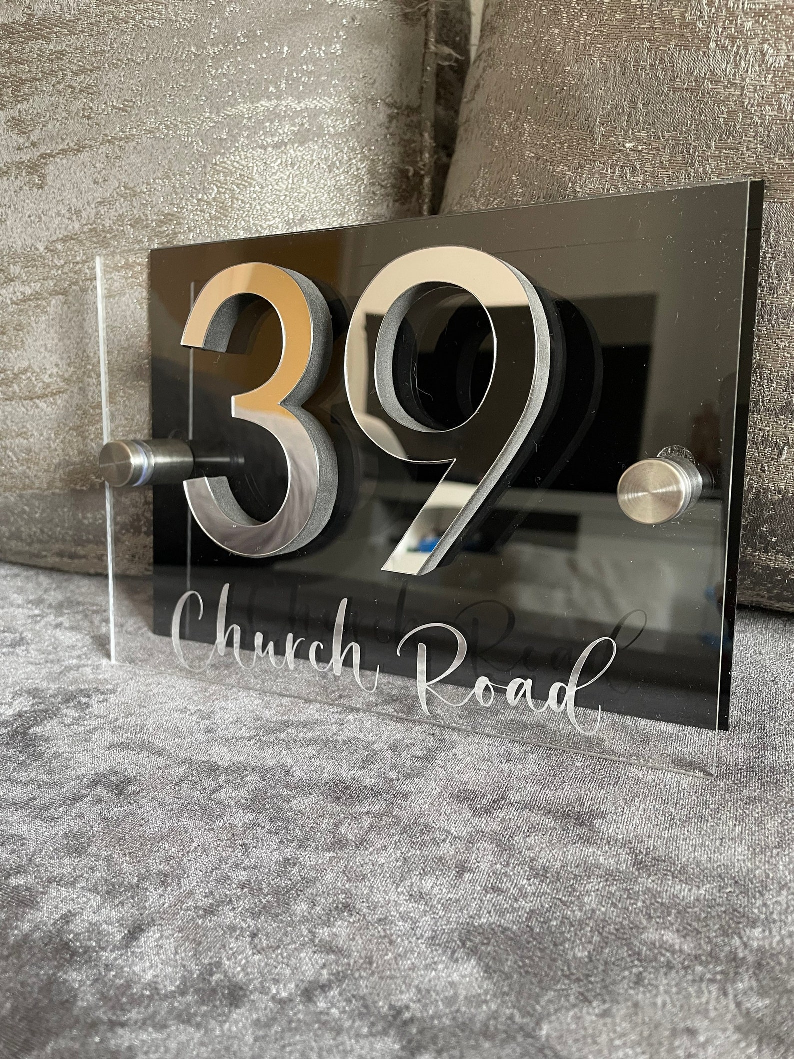 Acrylic House Sign Modern Contemporary Sign Double Plaque - Etsy