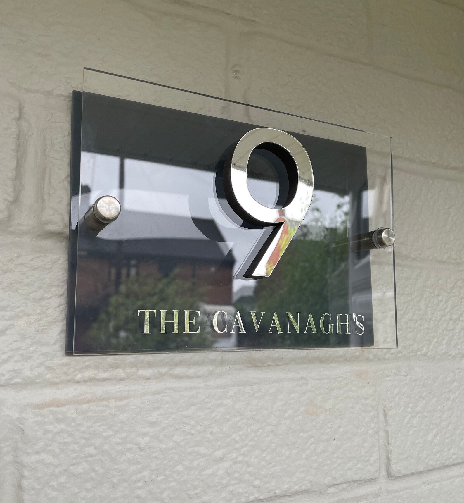 Acrylic House Sign Modern Contemporary Sign Double Plaque - Etsy