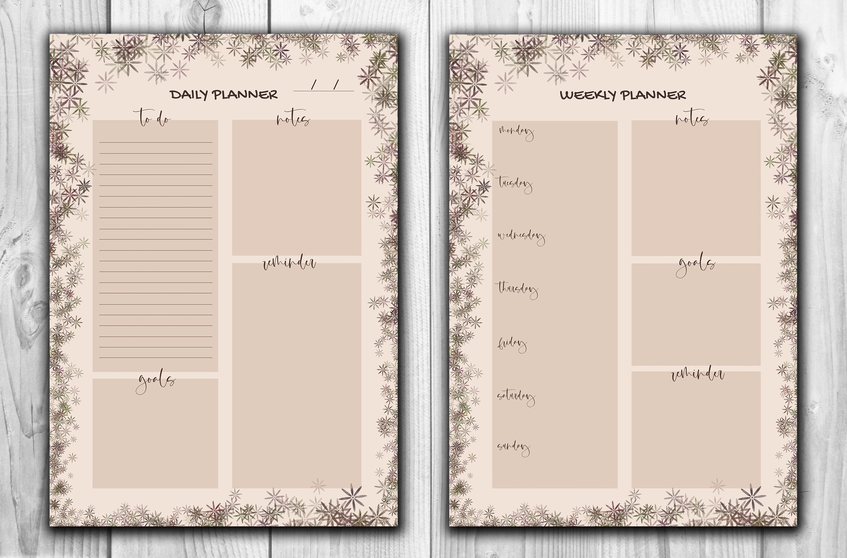 Daily & weekly planner Eng Planer Digitalplaner | Etsy