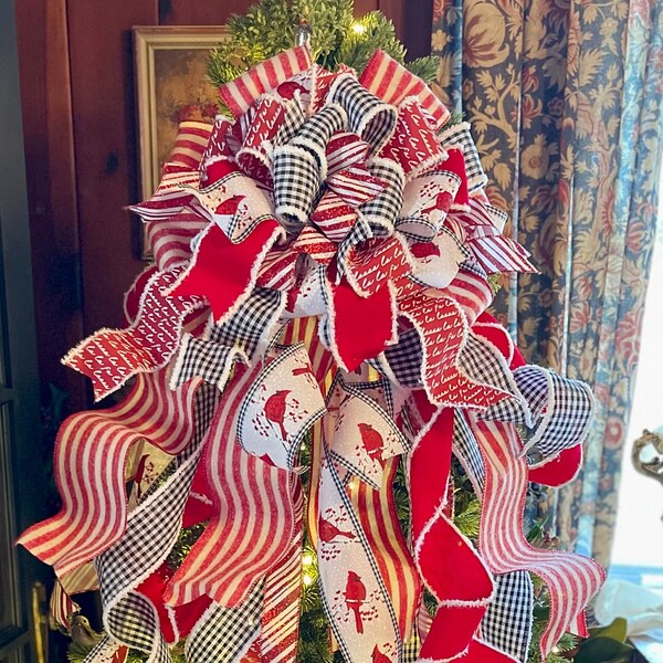 Cardinal Christmas Tree Topper - Etsy Cardinal Christmas Tree Topper - Etsy