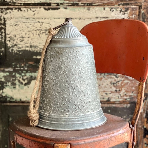 Galvanized Vintage Style Metal Star Bellfarmhouse Christmas - Etsy