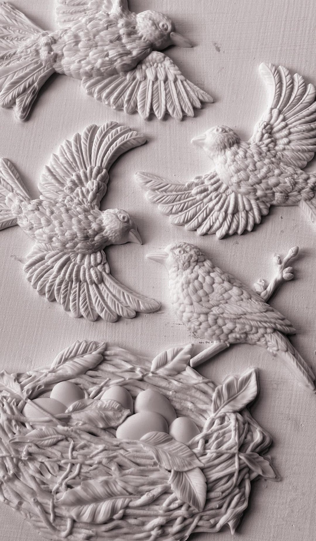 IOD Sparrows Nest Decor Mould, Bird and Nest Casting Mold, Jewelry ...