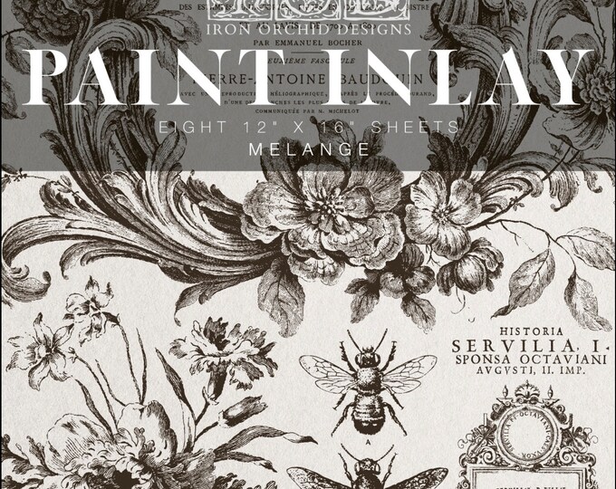 IOD Melange Paint Inlay Sheet, Paint Transfers for Crafts, Craft Supply ...