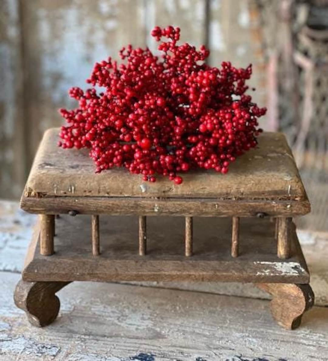 Red Berry Half Sphere, Farmhouse Christmas Decor, DIY Half Sphere Quick ...