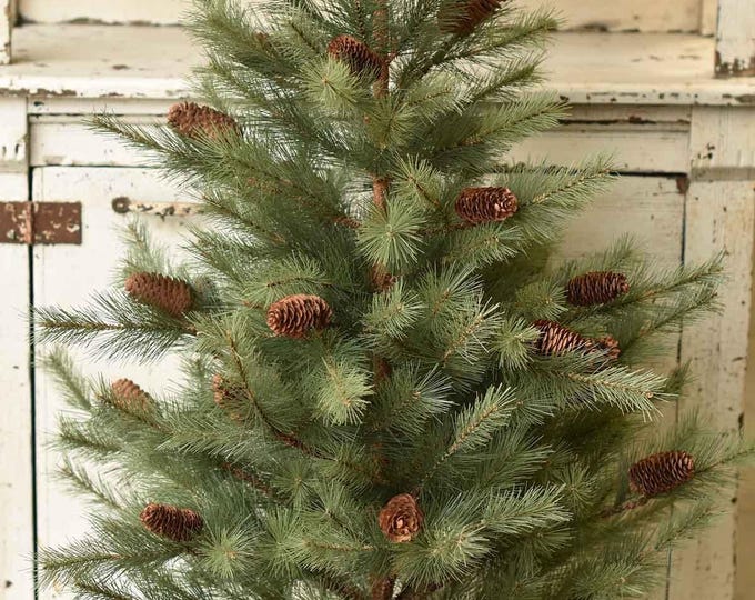 The Woodson Artificial Pine Tree, Tabletop Christmas Tree in Burlap ...