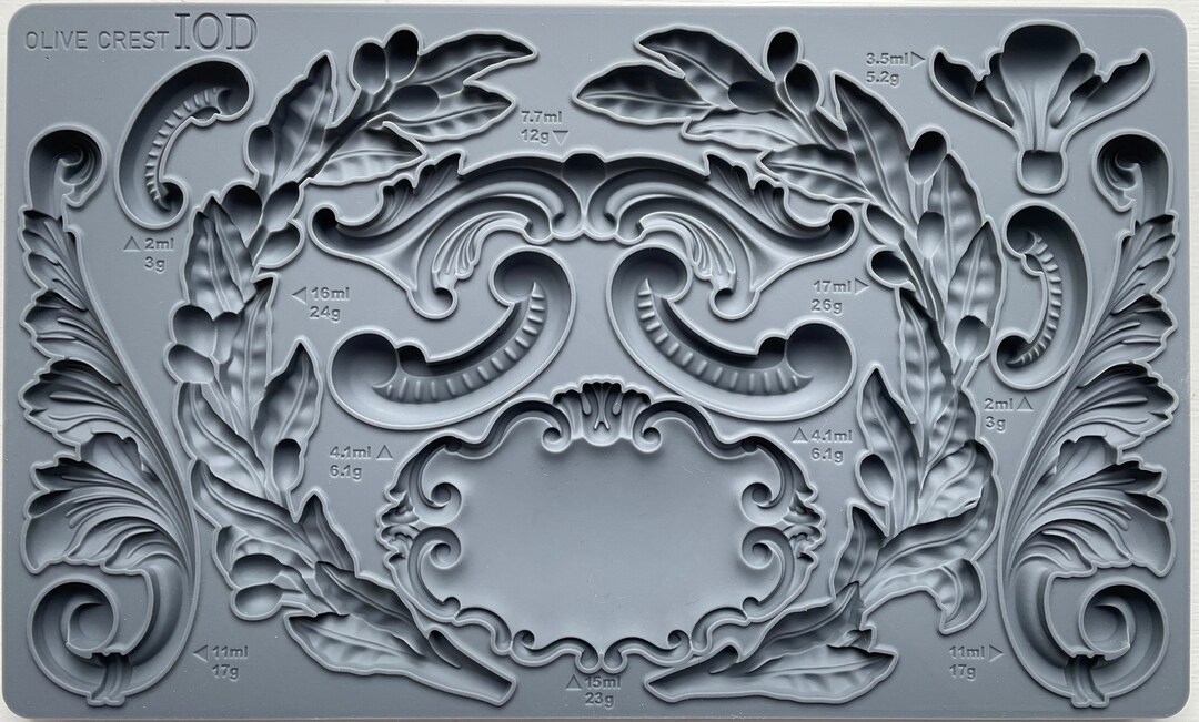 IOD Olive Crest Decor Mould, Casting Mould for Crafts, Craft Supply ...