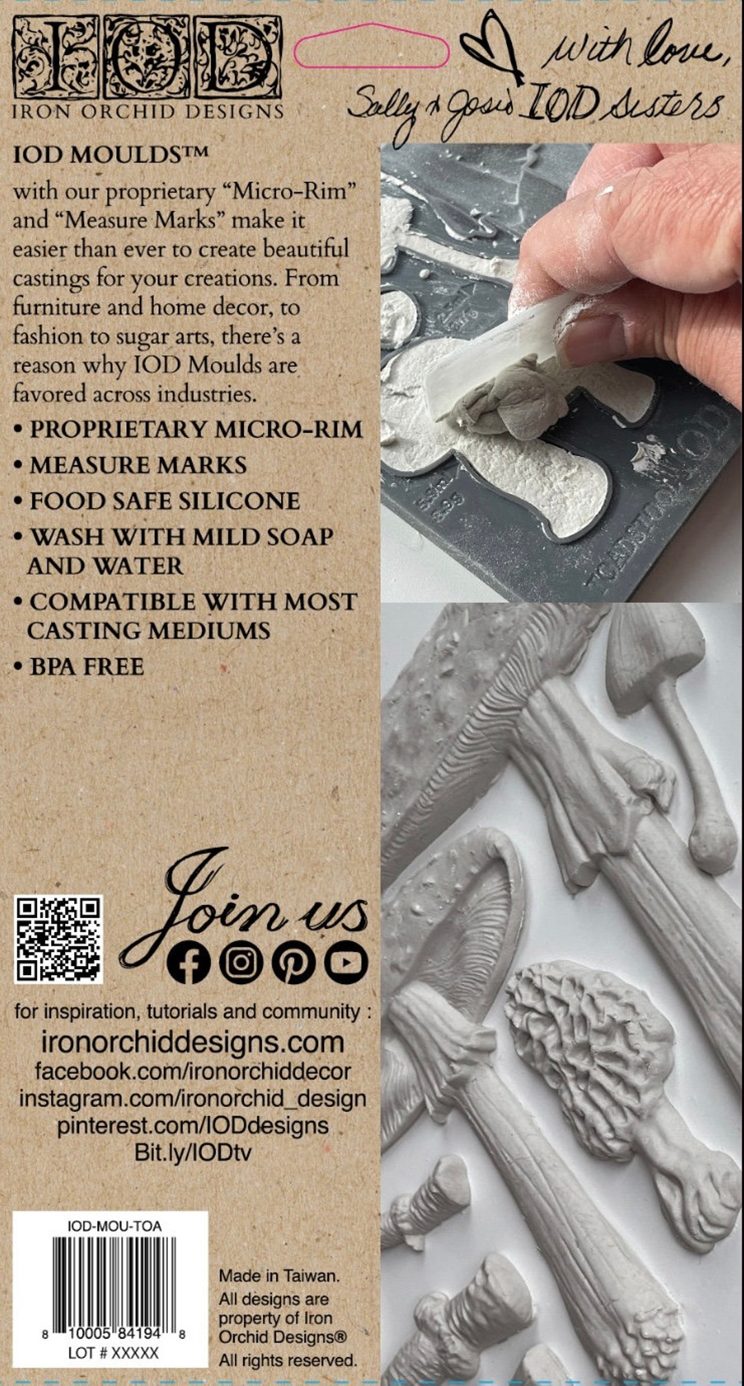 IOD Toadstool Decor Mould, Jewelry Casting Mould for Crafts, Craft ...