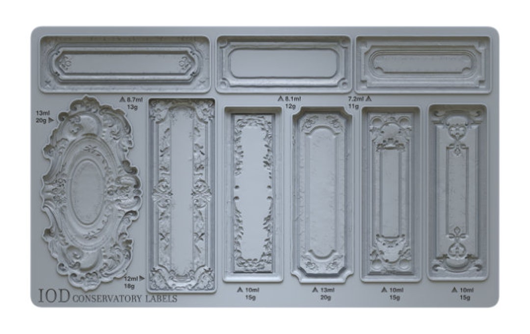 IOD Conservatory Labels Decor Mould, French Country Craft Mold - Etsy