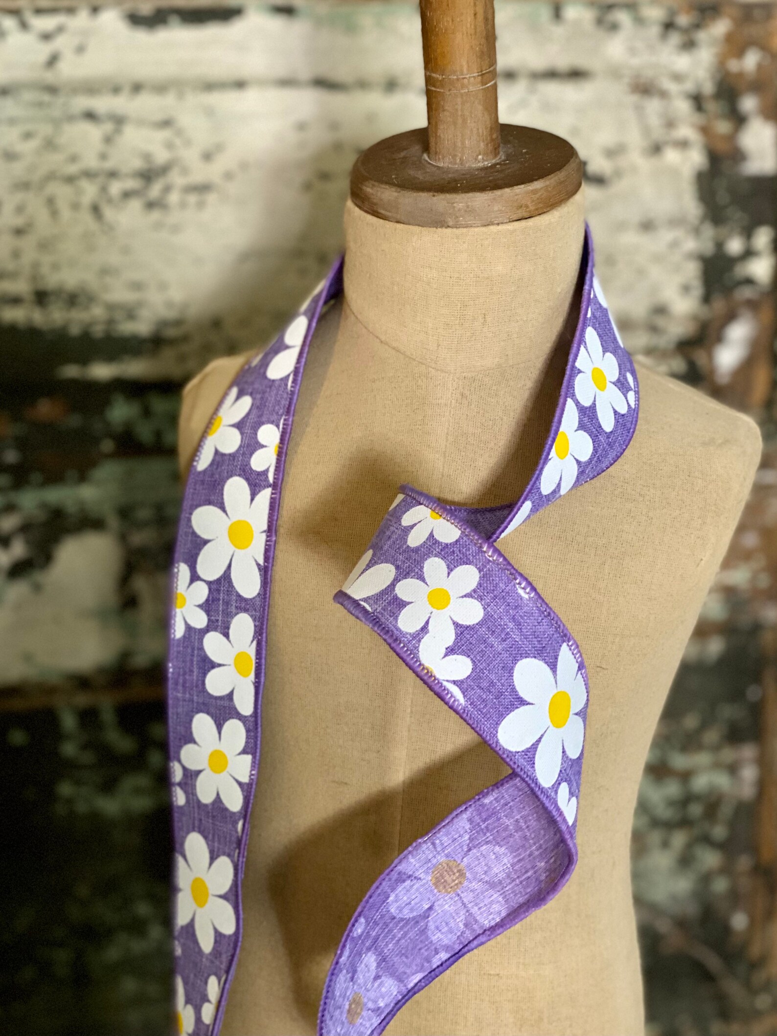 Daisy Flower Wired Ribbon 1.5 x 10 YARD ROLL 3 colors | Etsy