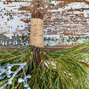Artificial Juniper Swag for Front Door, Pine Christmas Wreath for Door ...
