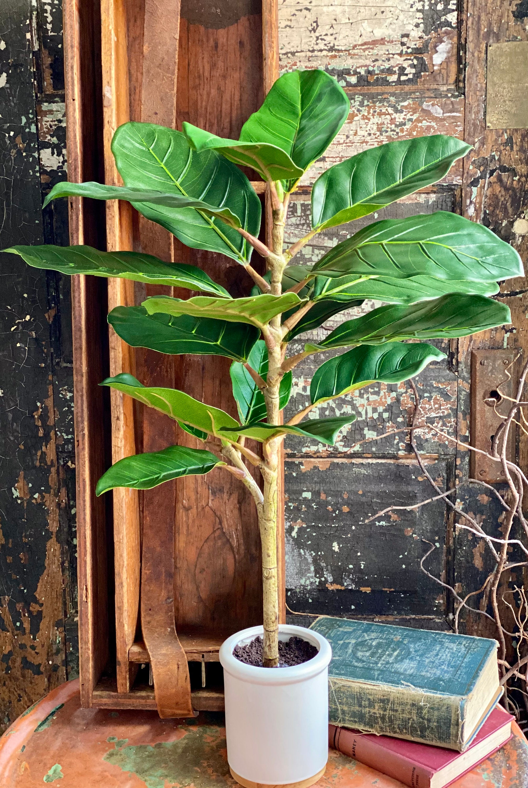 Artificial Real Touch Potted Fiddle Leaf Fig Tree Tabletop - Etsy