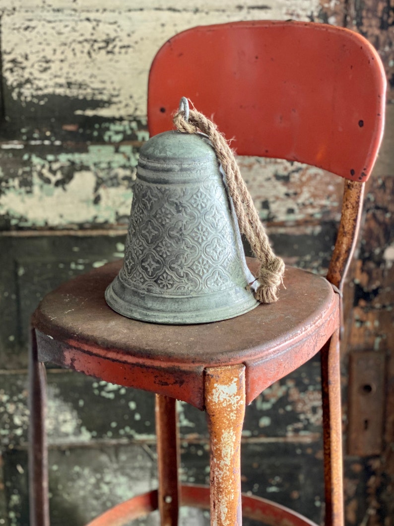 Galvanized Vintage Style Metal Filigree Bellfarmhouse - Etsy