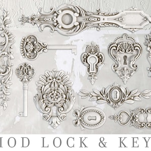 IOD Lock & Key Decor Mould, Casting Mould for Crafts, Craft Supply ...