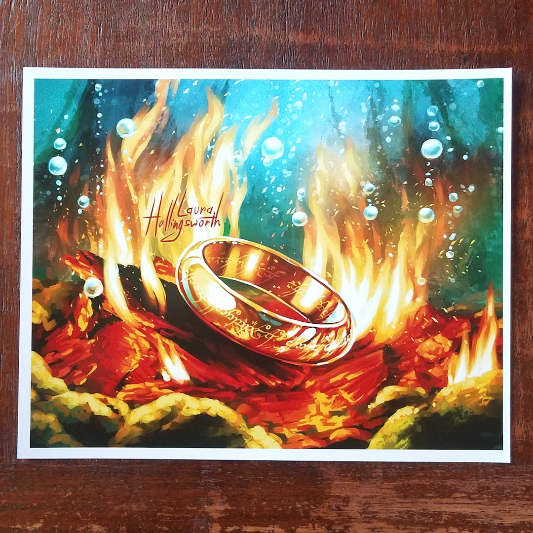 The Lord of the Rings Print - the One Ring Art - Etsy