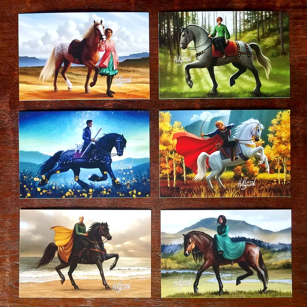 The Silver Eye Horses - Set of 6 Postcards - Etsy