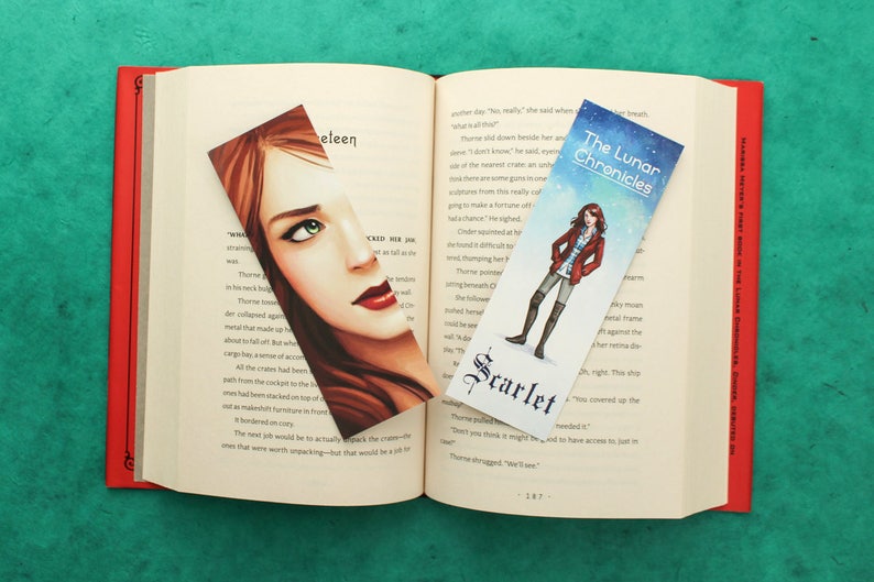 Scarlet Benoit Double Sided Bookmark - the Lunar Chronicles - Etsy