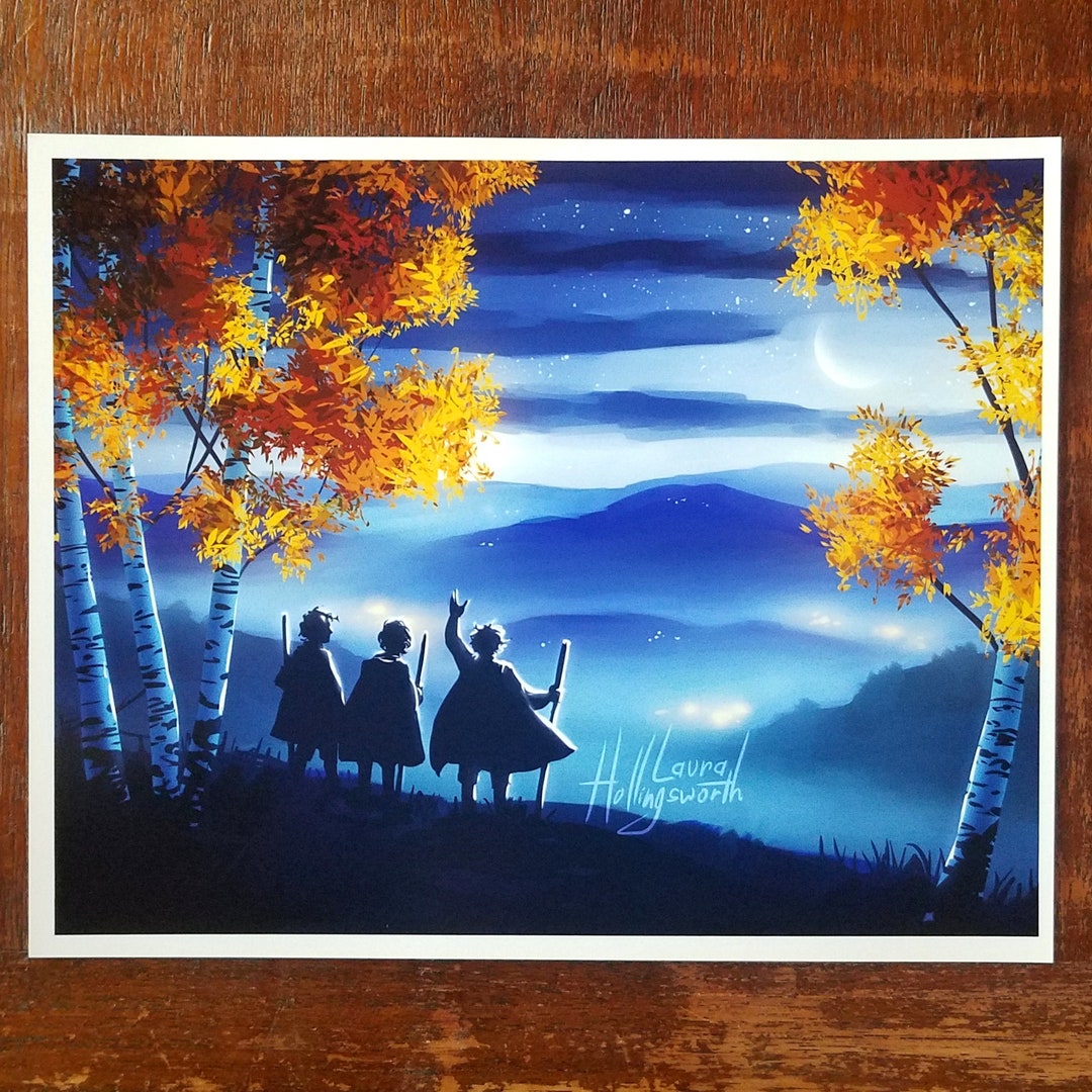The Lord of the Rings Print - Frodo's Goodbye to the Shire Art - Etsy