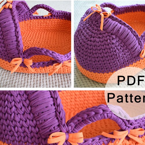 Doll Moses Basket Pattern CROCHET PATTERN Doll Basket | Etsy