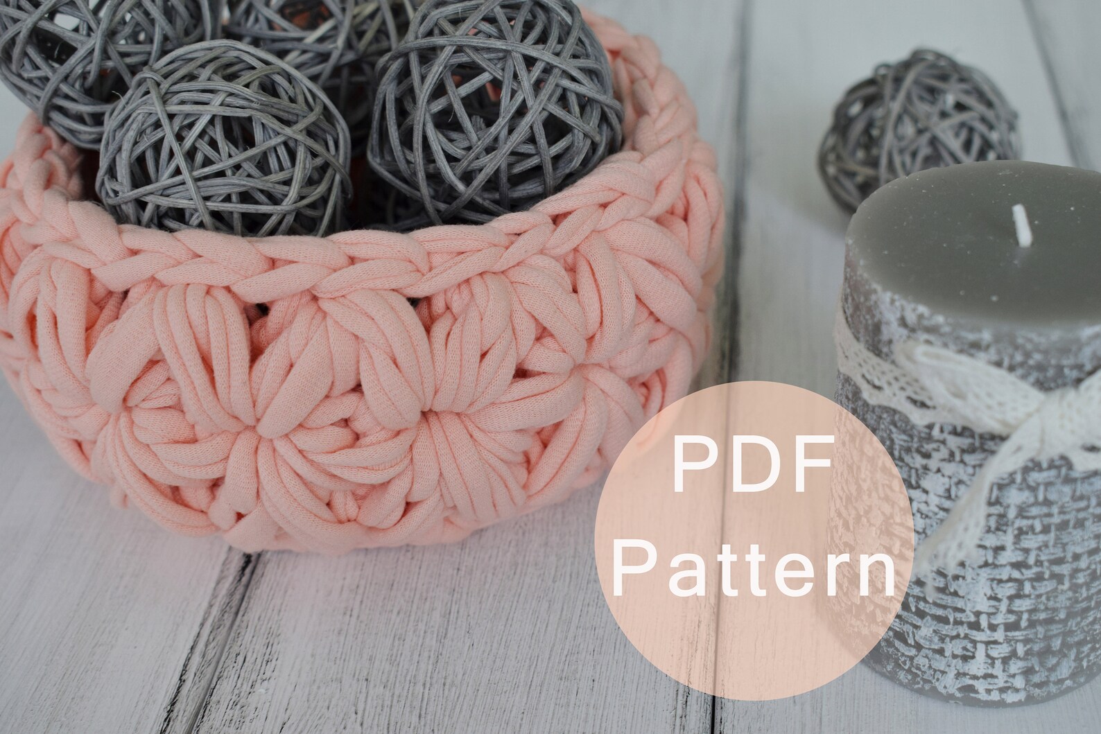 Open Work Basket CROCHET PATTERN - Jasmine Stitch Basket Tutorial ...