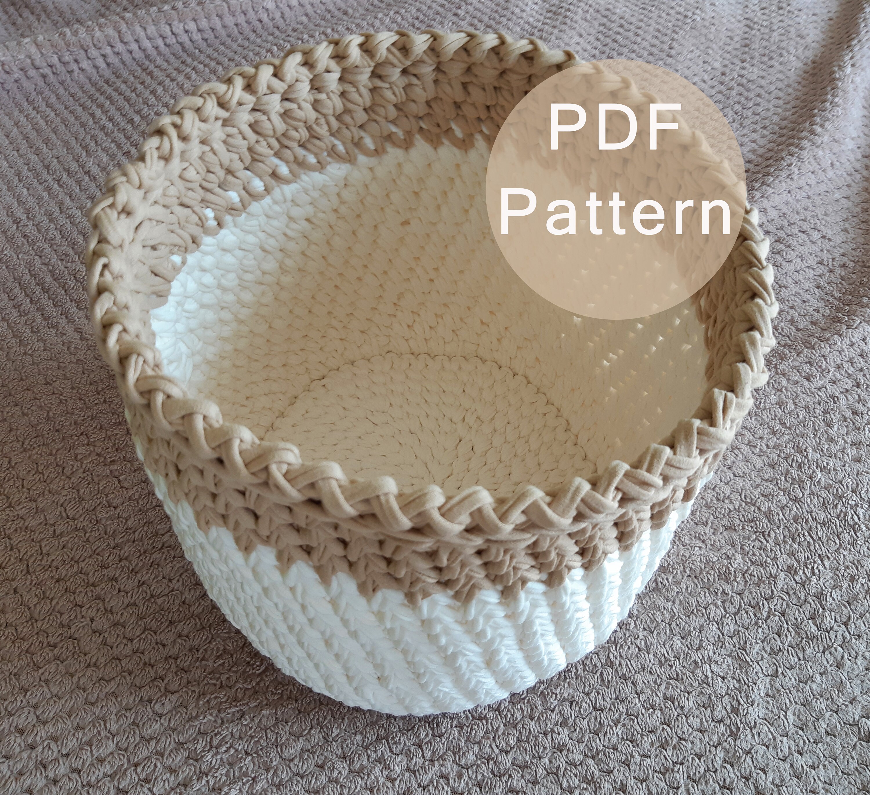CROCHET PATTERN Crochet Basket Pattern Large Basket | Etsy
