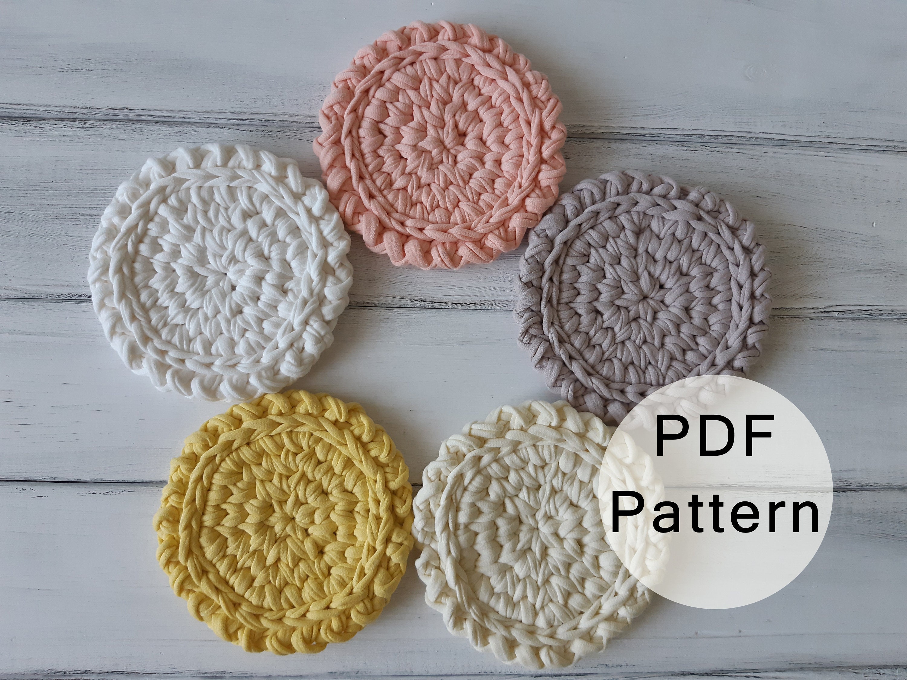 CROCHET PATTERN Crochet Coasters Pattern, Crocheted Coaster, Crochet ...