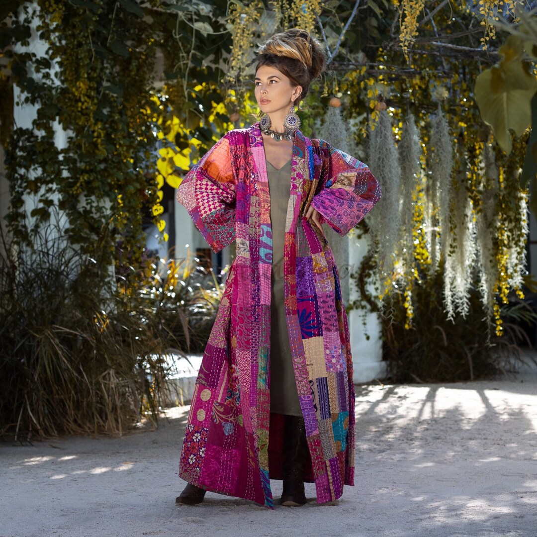 Akari: Where Comfort Meets Couture| Stunning Quilted Patchwork Kimono ...