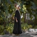 Handmade Onyx Noire Velvet Duster – Lace Trim Kimono Coat | Misty - Etsy