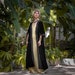 Handmade Onyx Noire Velvet Duster – Lace Trim Kimono Coat | Misty - Etsy