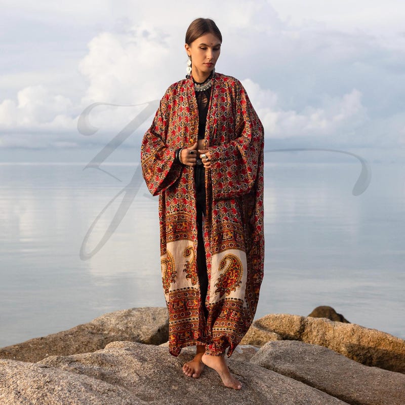 Vintage Silk Robe Cream - Etsy