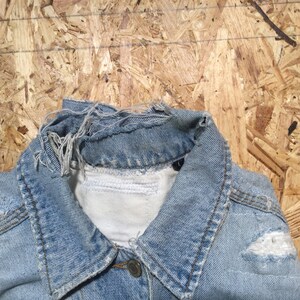 Ripped Denim Jacket - Etsy