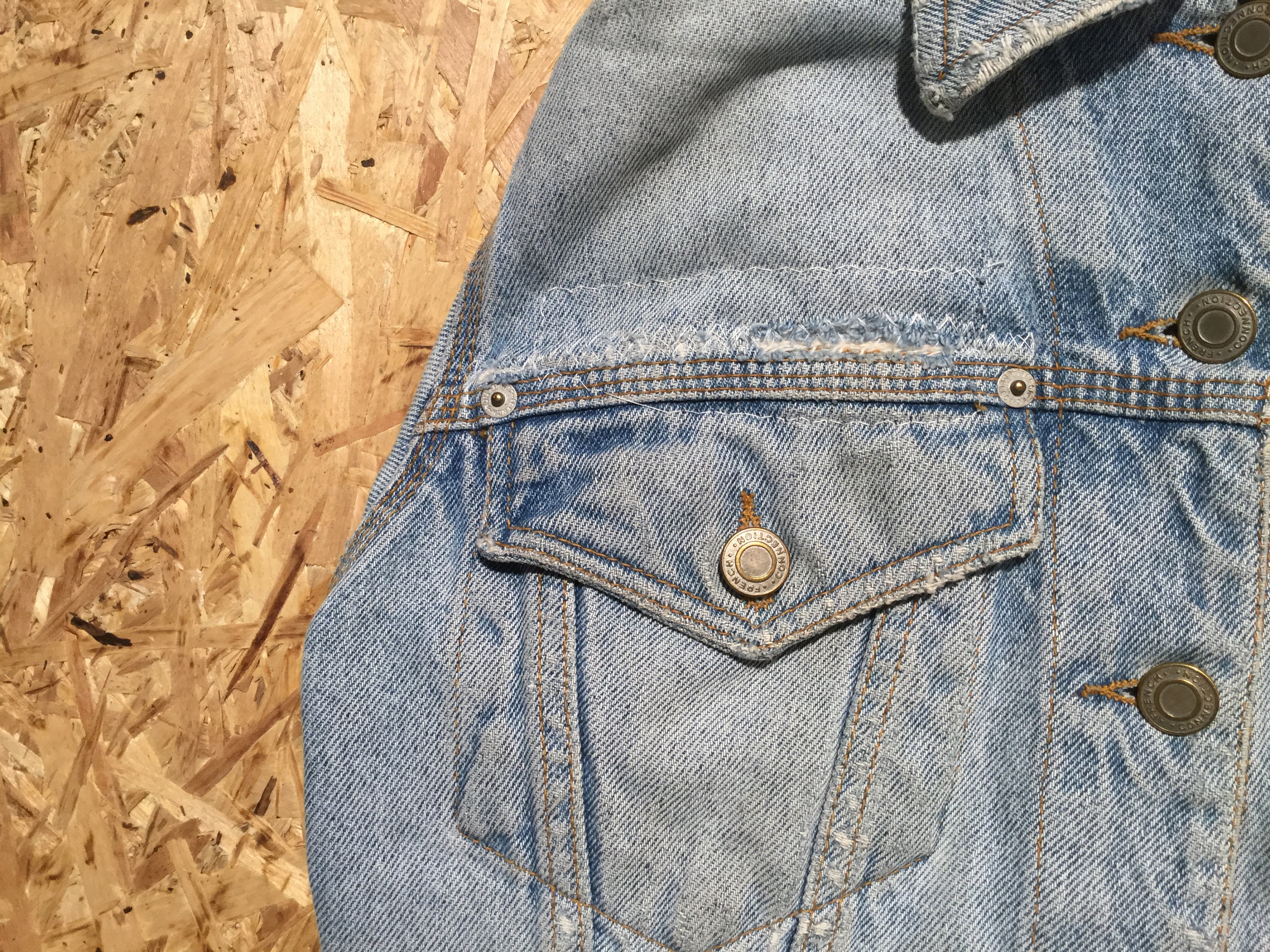 Ripped Denim Jacket - Etsy