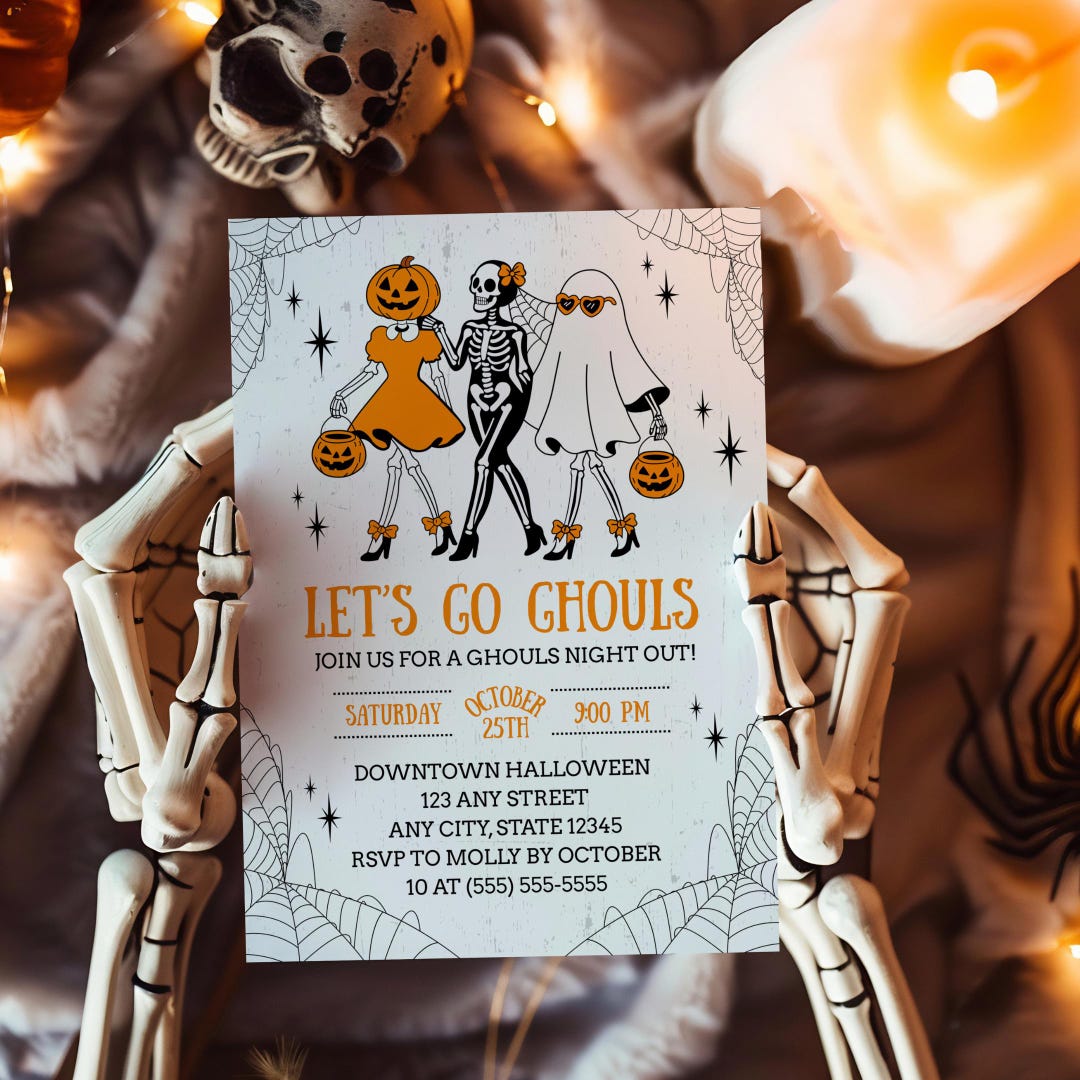 Ghouls Night Out Invitation: Spooky Halloween Girls Night (digital ...