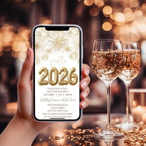 Gold Balloon New Years Eve Party Invitation (digital Invite) - Etsy