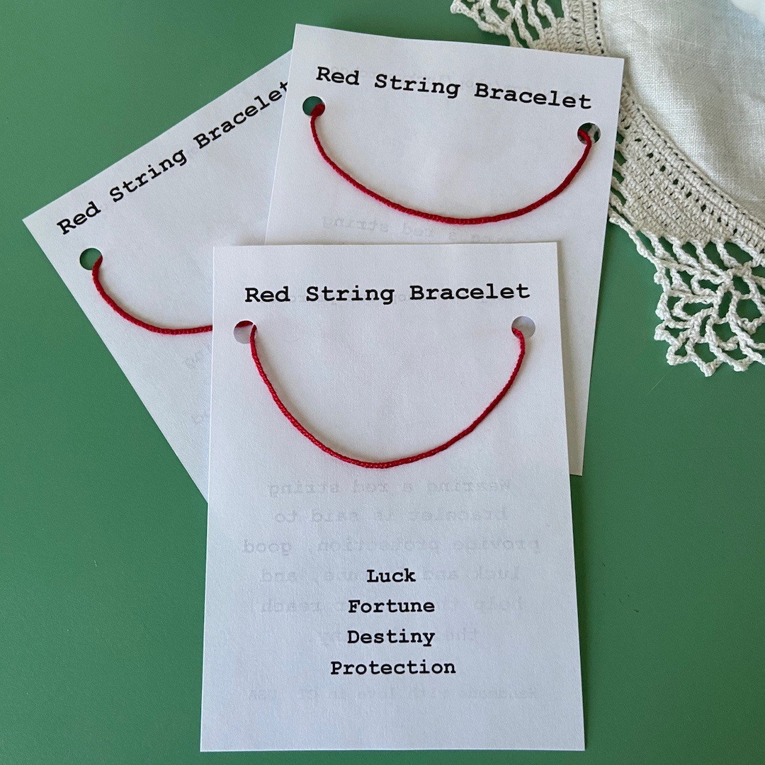 SUPER THIN Red String Bracelet - Etsy