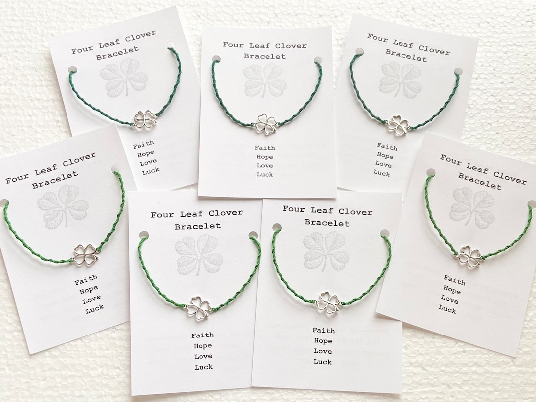 Four Leaf Clover Friendship Bracelet - Luck of the Irish, St. Patrick’s ...