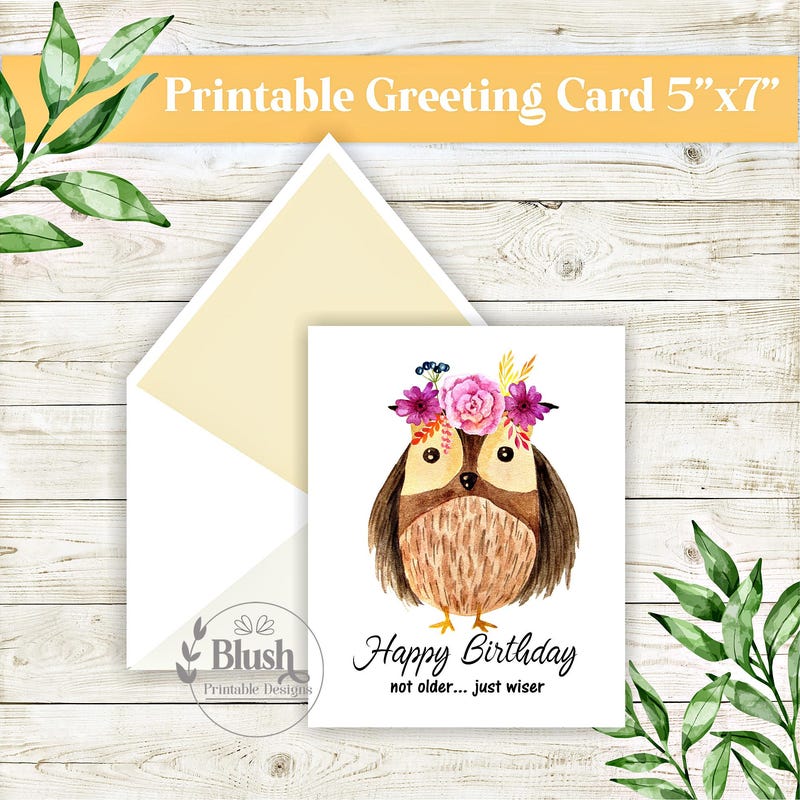 Owl Birthday Card - Etsy