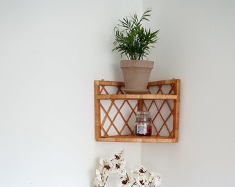 Wicker Corner Shelf - Etsy