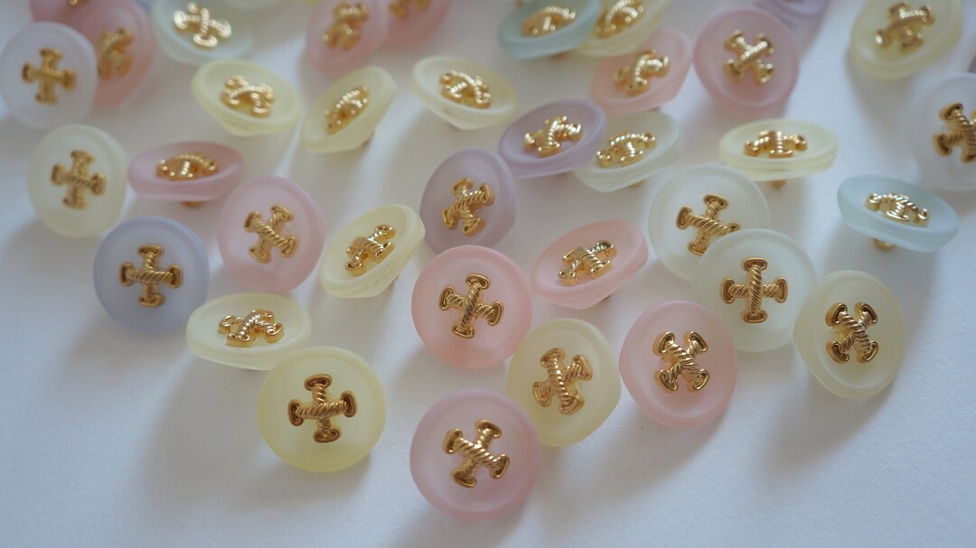 Vintage Pastel Buttons: Decorative Shank Buttons, 75 Pieces - Etsy