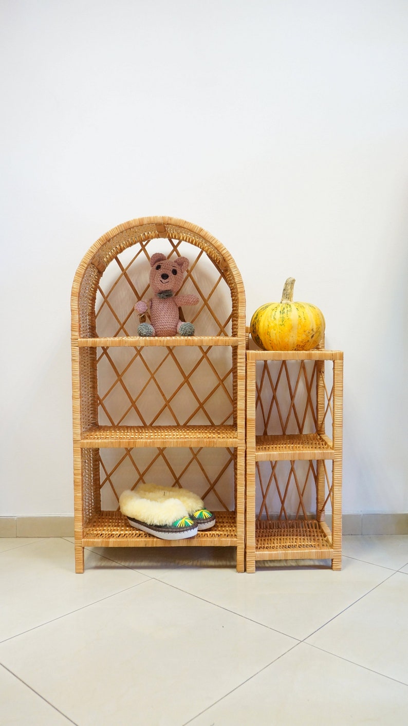 Cupboard wicker SMALL chest cabinet shelf furniture rattan | Etsy