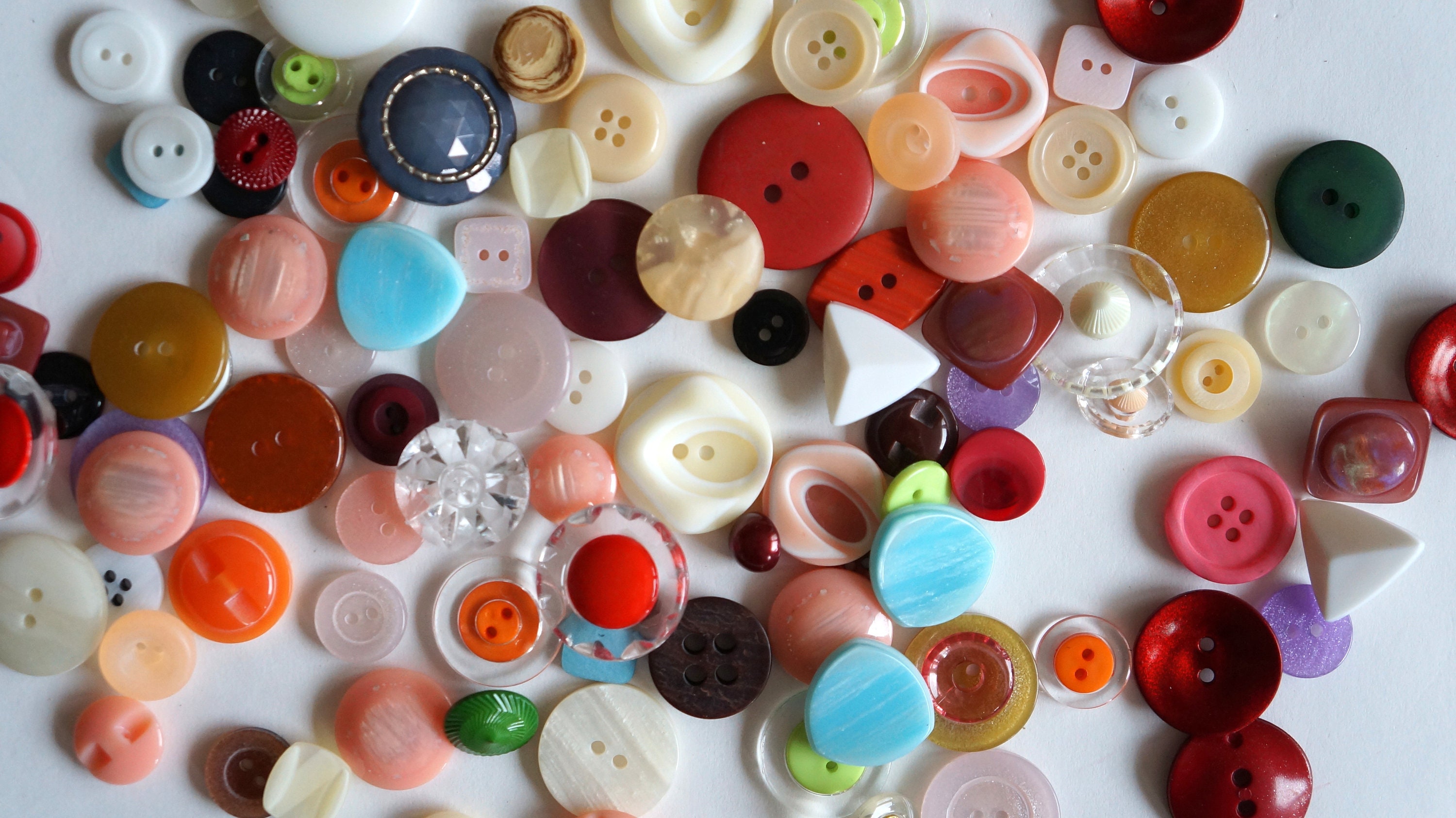 Buttons set mix multicolor 100 pieces different colored | Etsy