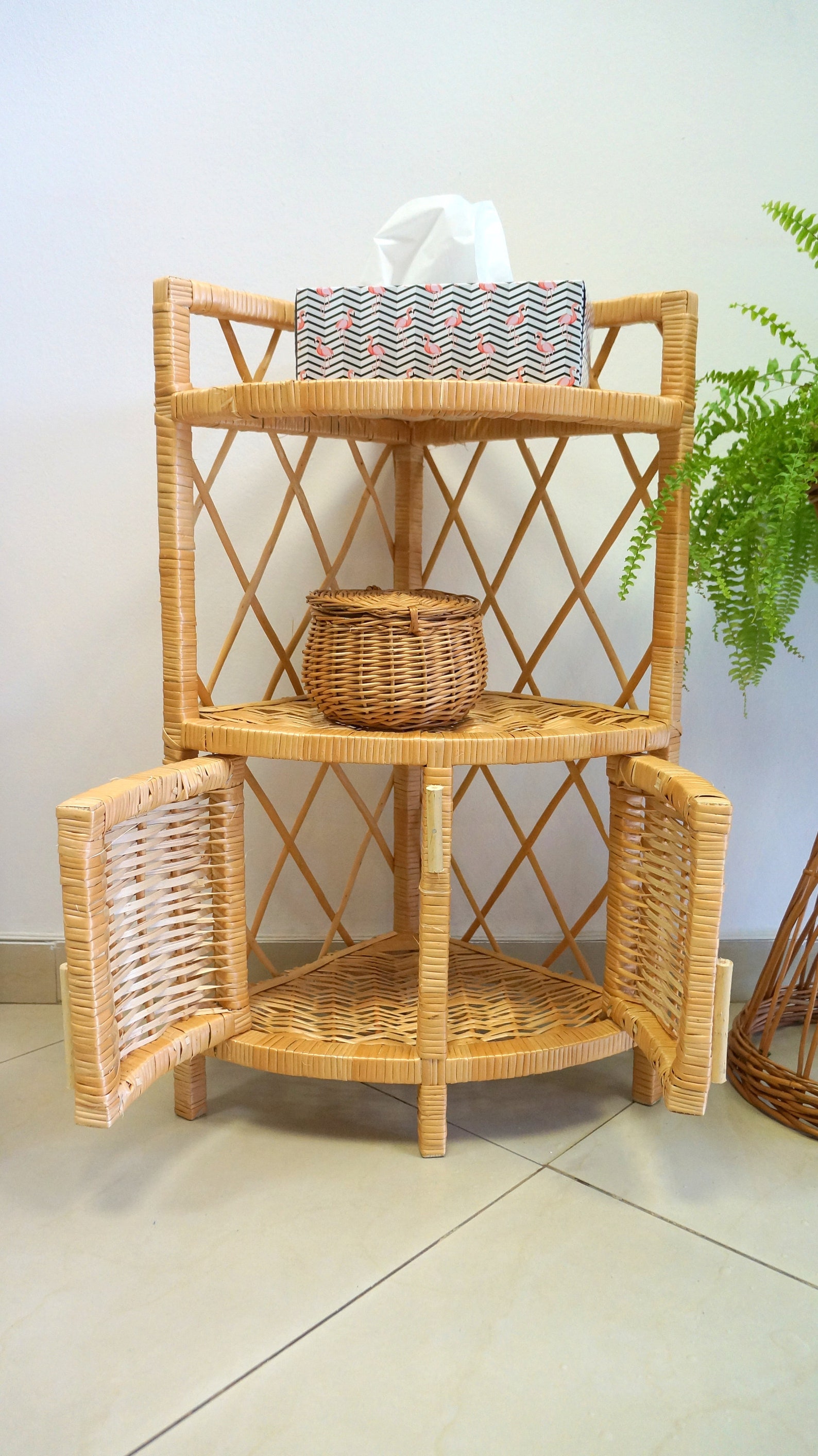 Cupboard Wicker Chest Cabinet Shelf Furniture Rattan Wicker | Etsy