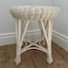 Wicker Stool, Eco White Stool Chair, Natural Wicker Gift for Her ...