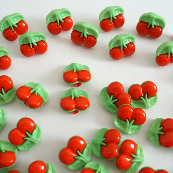 Cherry Buttons - Etsy