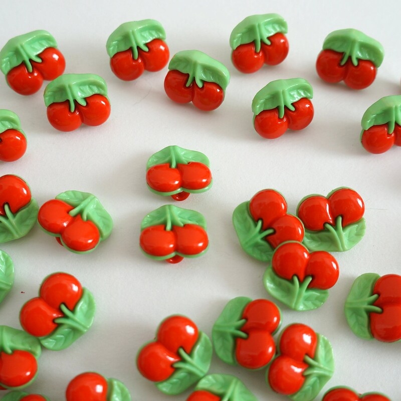 Cherry Buttons - Etsy