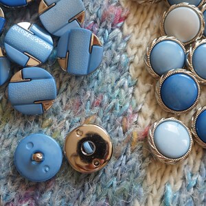 Decorative Buttons Set Blue Tone 65 Pieces Mix Colored Buttons for ...