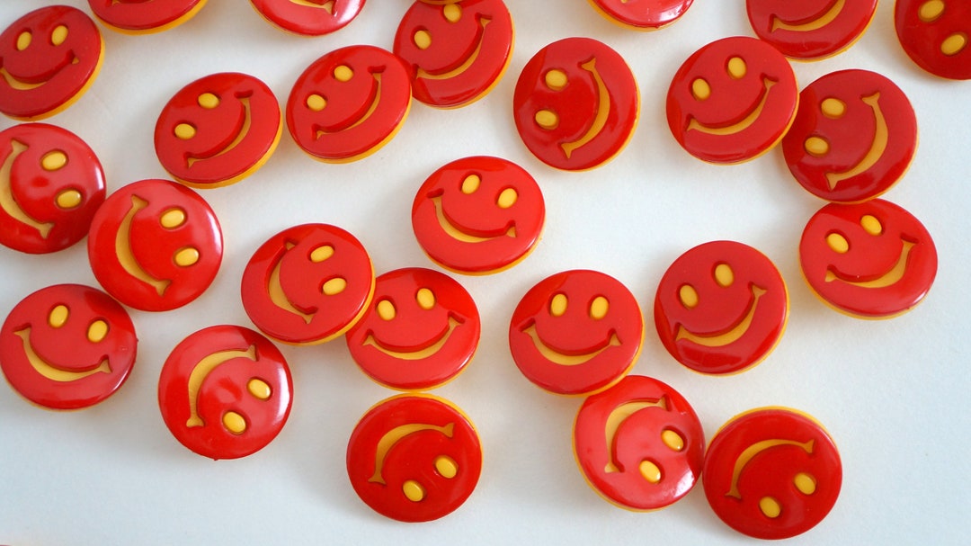 Emoji Smile Buttons,buttons Shank 12 Pcs Set,smiley Face Shank Buttons ...