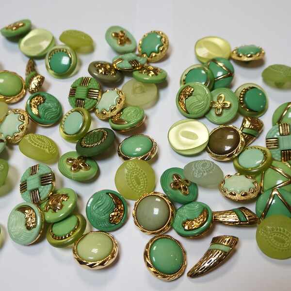 Green Buttons - Etsy