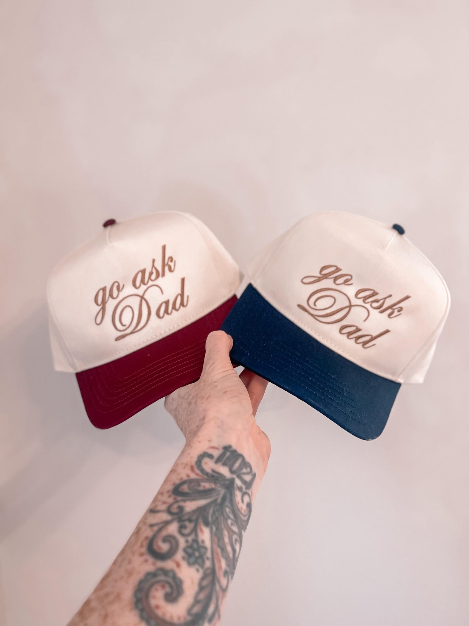 Go Ask Dad Embroidered Trucker Hat, Snapback, New Mom Gift - Etsy